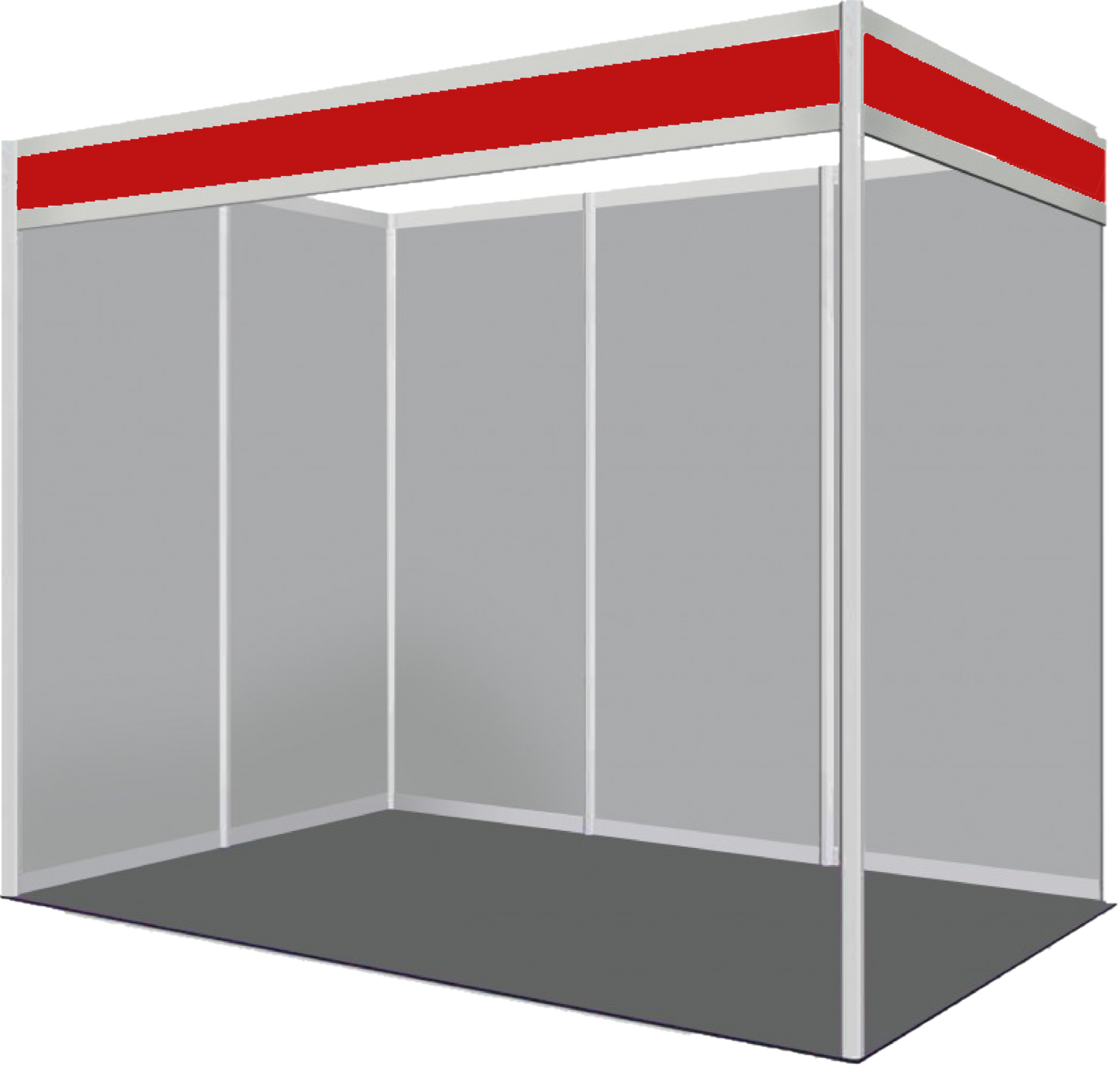 3x2m transparent shell scheme stand | The UK Wedding Event