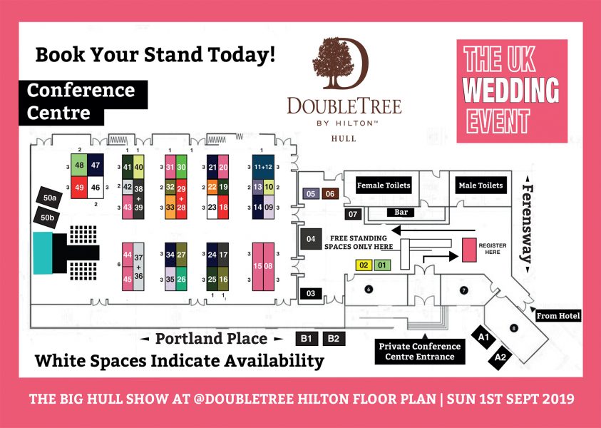 DoubleTree by Hilton Hull Floor Plan – Sept 2019 | The UK Wedding Event